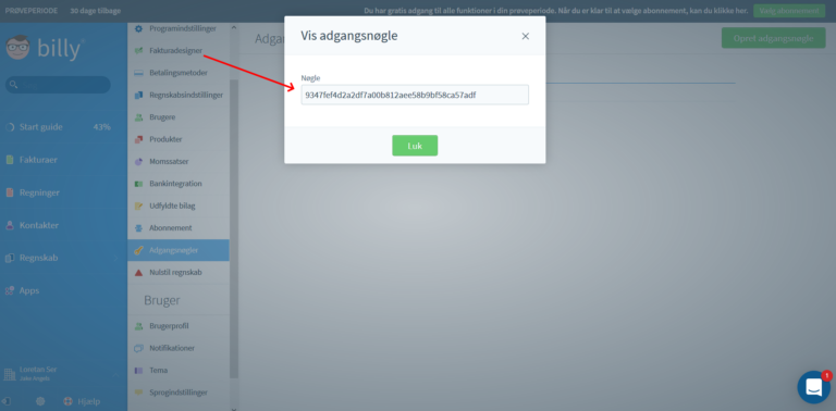 How to integrate Billy in Simply CRM – Support Simply