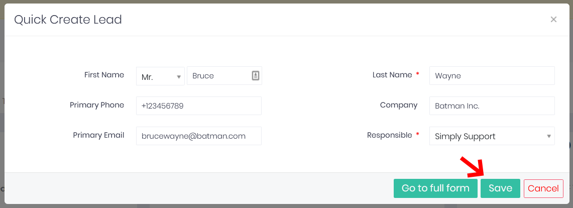 How to create and manage leads in Simply CRM – Support Simply